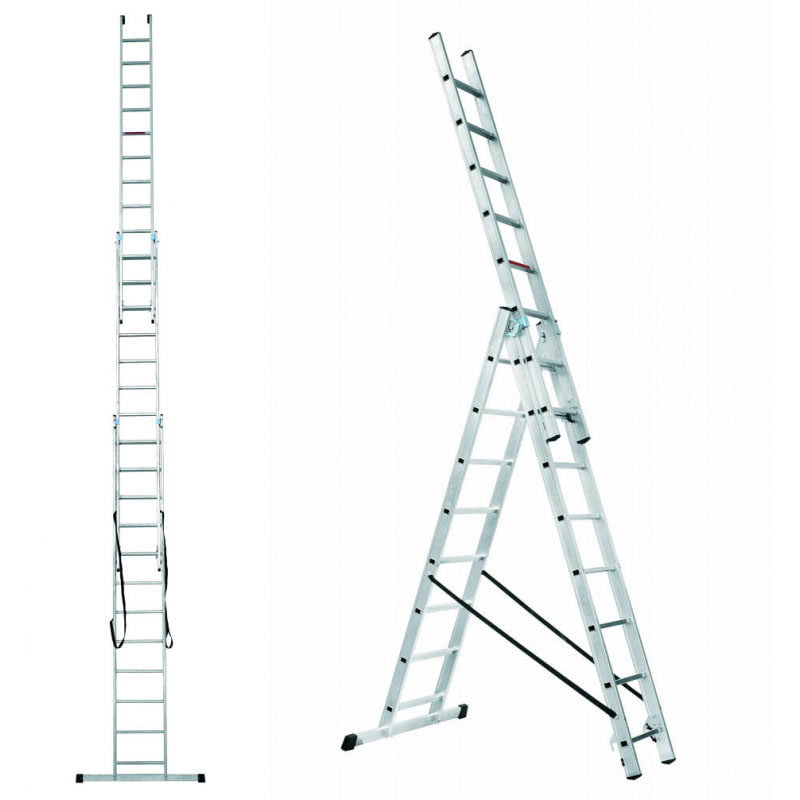 Alpos Alu Expert trodijelne alu merdevine ljestve 38 - Mašine i alati