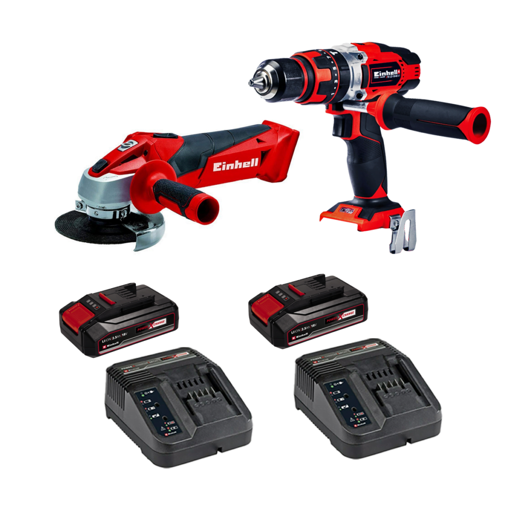 Einhell aku set udarna bušilica i brusilica Power X-Change TC-TK 20 Li ...